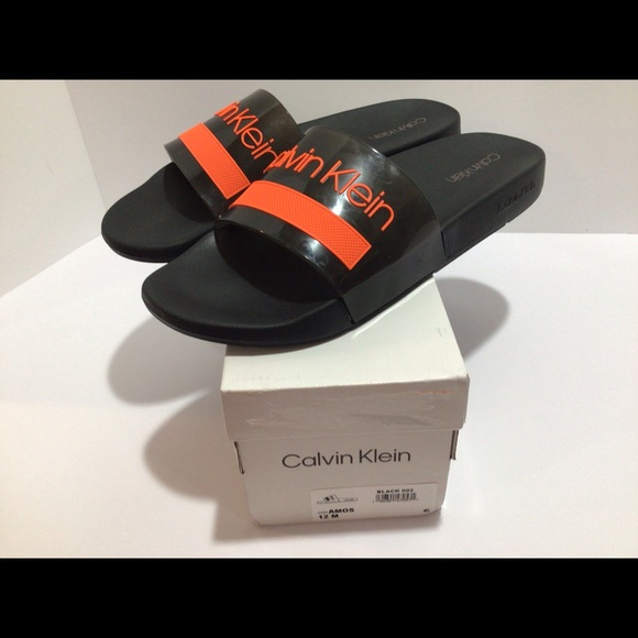 Calvin Klein | Shoes | Mens Calvin Klein Slides | Poshmark